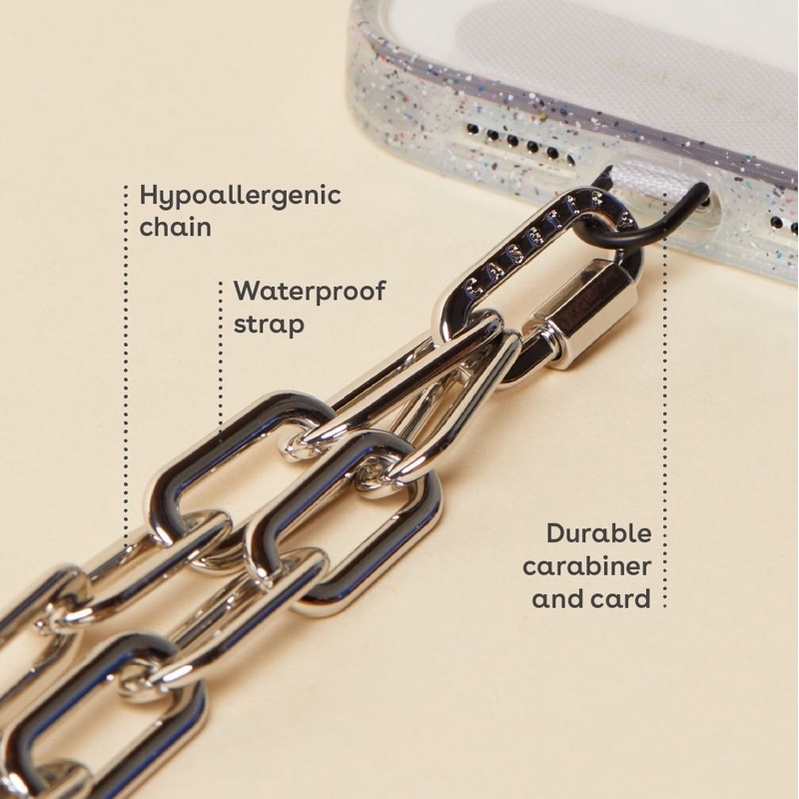 [⛔Pre-Order⛔] ของแท้ Casetify Metal Chain phone strap with card ...