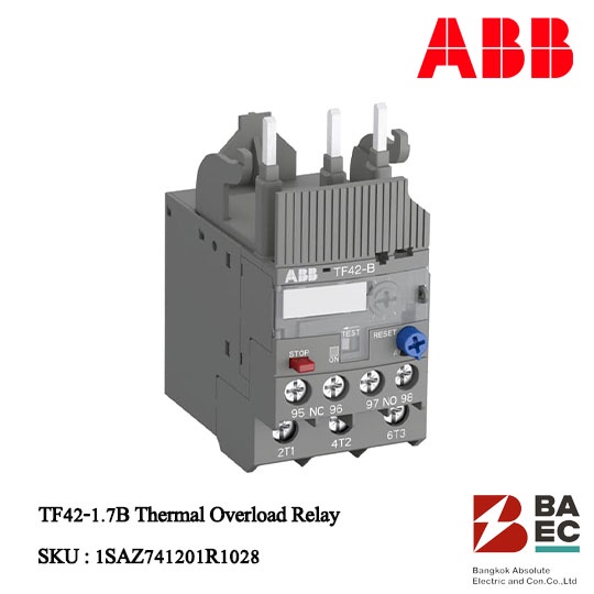 ABB TF42-1.7 Thermal Overload Relay | Shopee Thailand