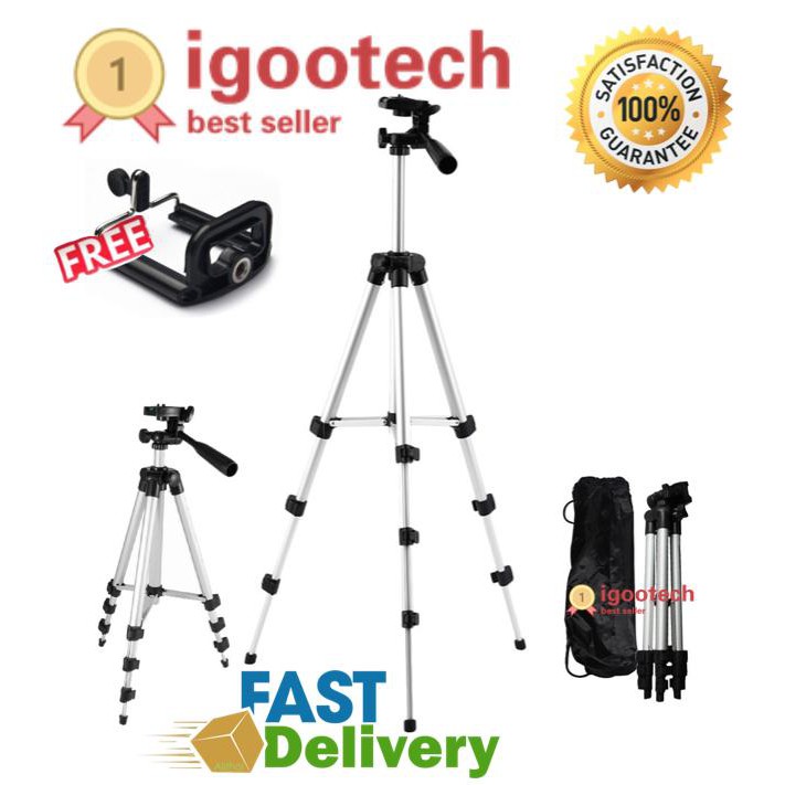 igootech Tripod 3110 ขาตั้งกล้องและมือถือ แบบ 3 ขา (ครบชุดพร้อมถุงเก็บ) | Shopee Thailand