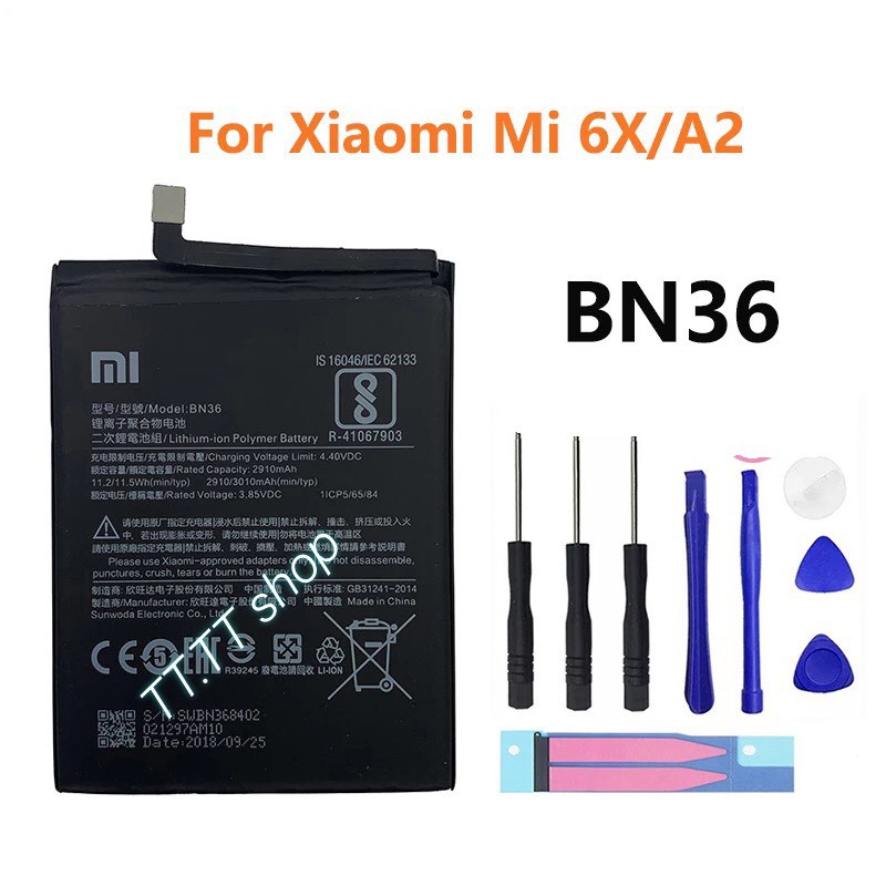 แบตเตอรี่ แท้ Xiaomi Mi A2 / Xiaomi Mi 6X BN36 3010mAh ประกัน 3 เดือน ...