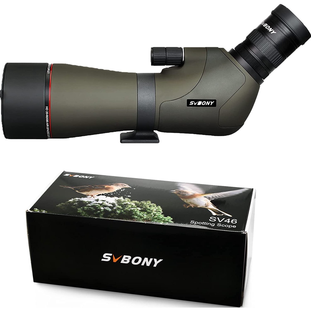 Svbony SV46 ขอบเขตการจำ 20-60x80มม กล้องโทรทรรศน์ซูม โฟกัสคู่แบบ HD ...