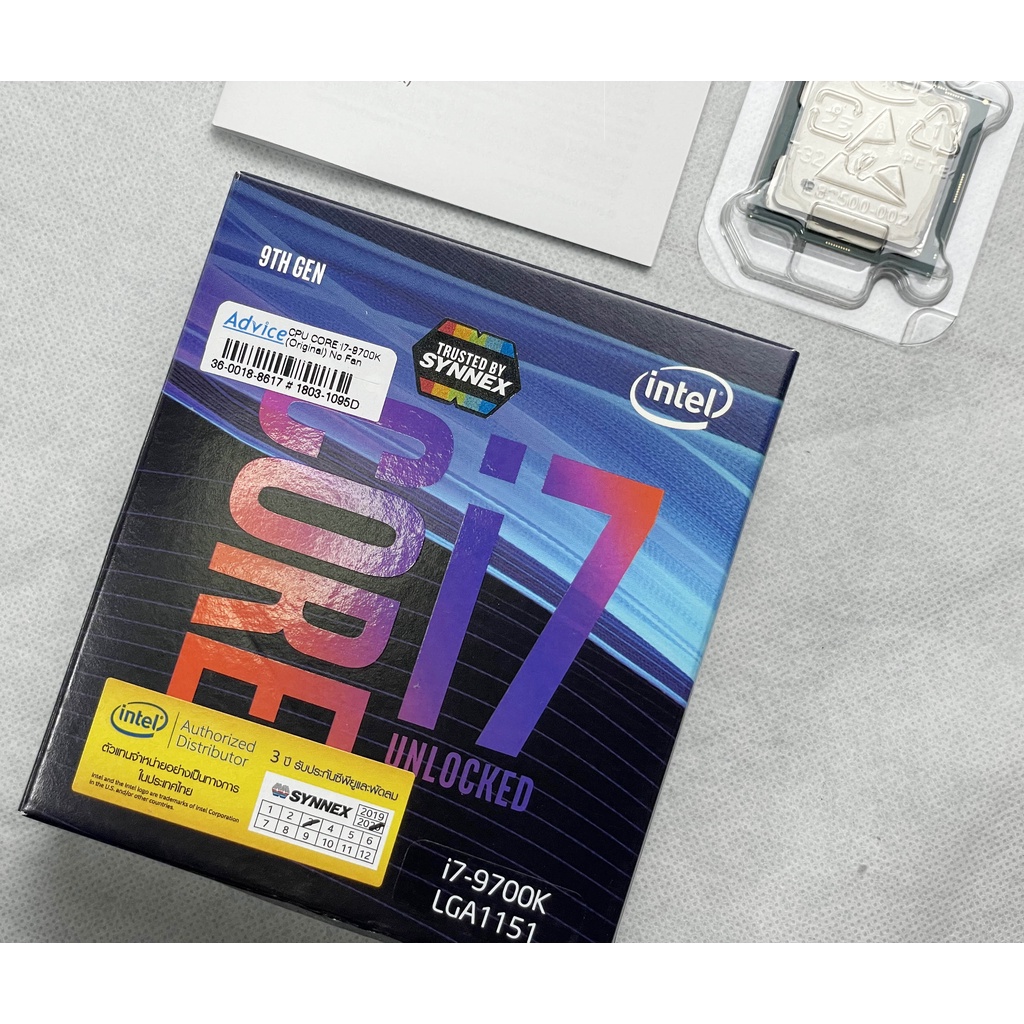 Intel Core i7 9700K (LGA 1151) รุ่นไม่มี CPU COOLER สภาพดี ประกันหมด ...