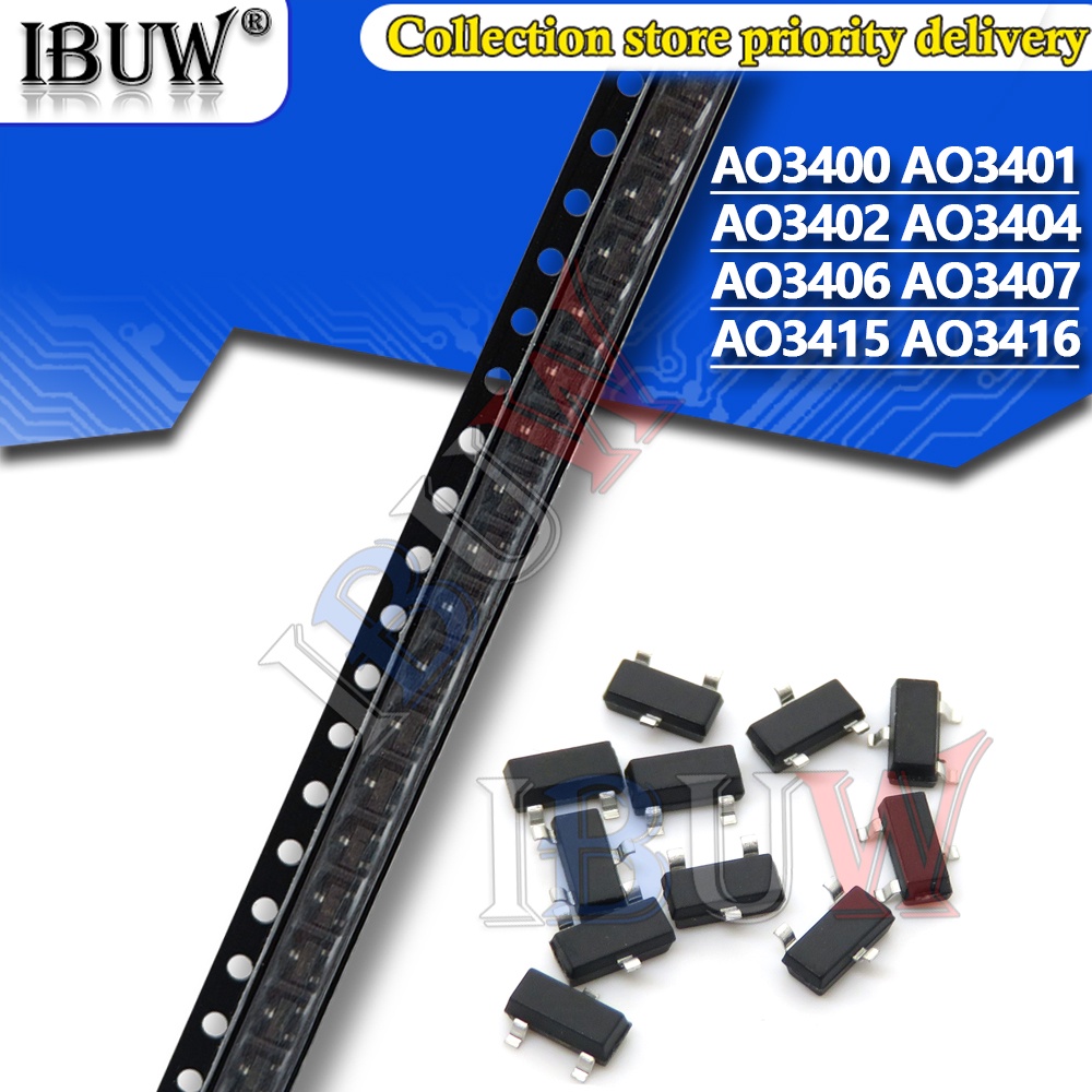 วงจรรวม SOT23 AO3400 AO3401 AO3402 AO3404 AO3406 AO3407 AO3415 AO3416 50 ชิ้น | Shopee Thailand