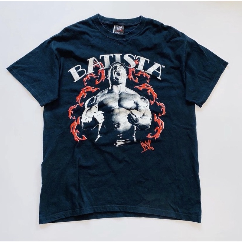 #batista #wwe มวยปล้ำ 2007 ป้ายฟุตรูม สภาพดีตำหนิไม่มี ไซด์ XL อก 22.5 ...