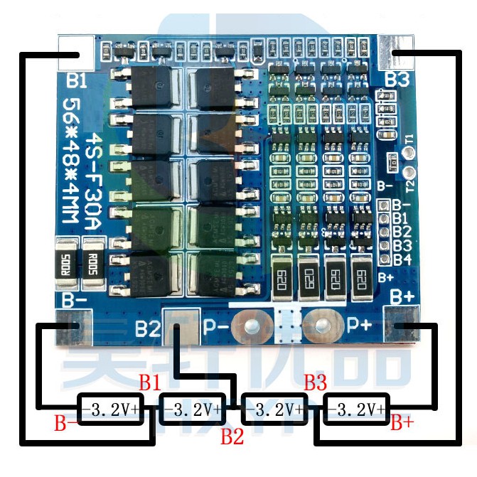 12V BMS 4S สำหรับ LiFePo4 และ Li-ion ขนาด 30A | Shopee Thailand