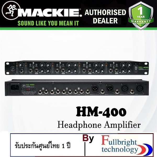 MACKIE HM-400 Headphone Amp Occupies 1 RU, 3-Headphone Outputs per ...