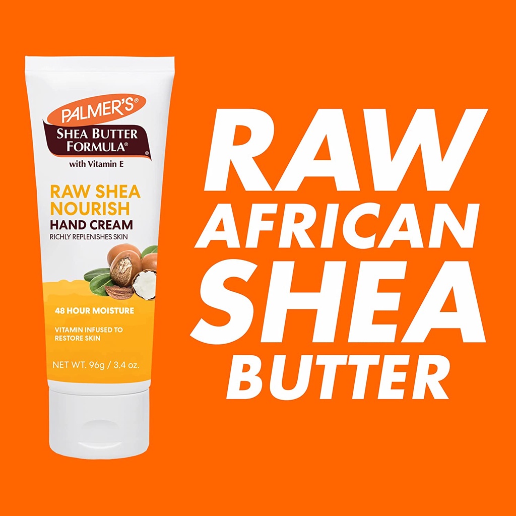 Palmer's Raw Shea Nourish Hand Cream 96G. โลชั่นทาผิวสำหรับทามือ สูตรรอว์เชียร์ ผิวนุ่ม ชุ่มชื้น ...