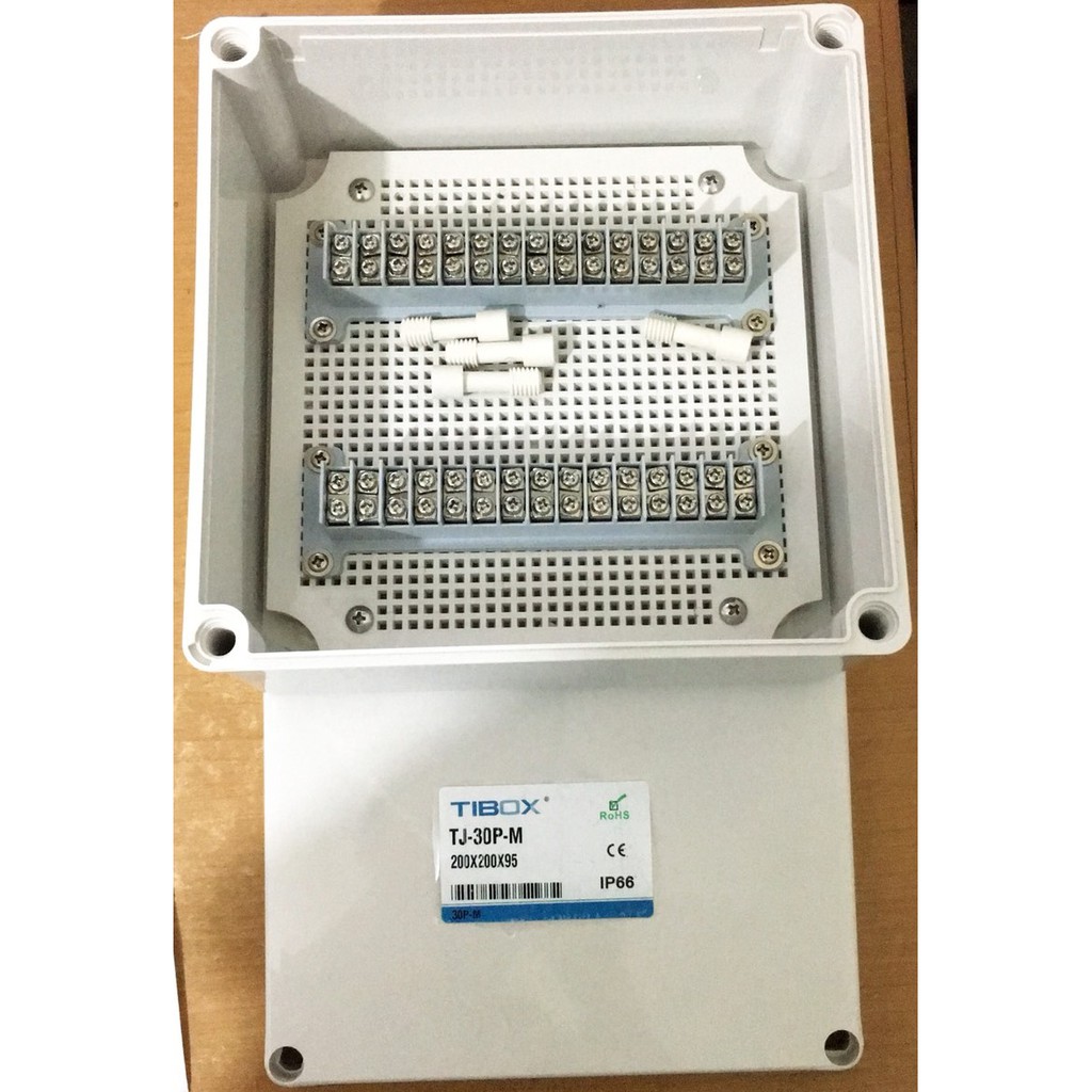 Tibox รุ่น TJ-30P-M : 30 Poles Terminal Block Box (กล่องต่อสายไฟ) IP66 ...