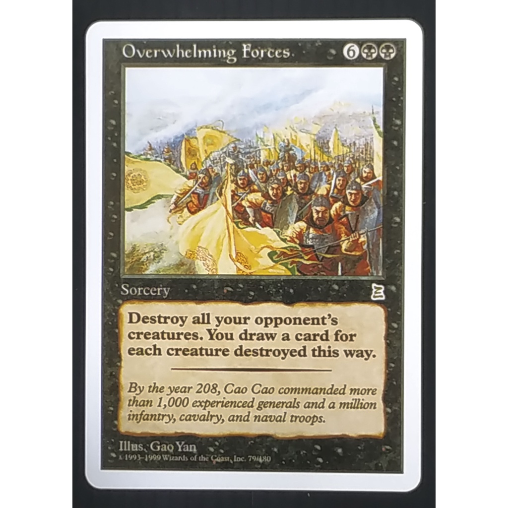 MTG Card Black Core - Vintage Set - White Card - Sorcery - Overwhelming ...