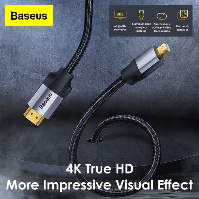 Baseus Mini HDMI TO HDMI Cable 4K HD TO 4K HD Adapter Cable HDR Cable ...