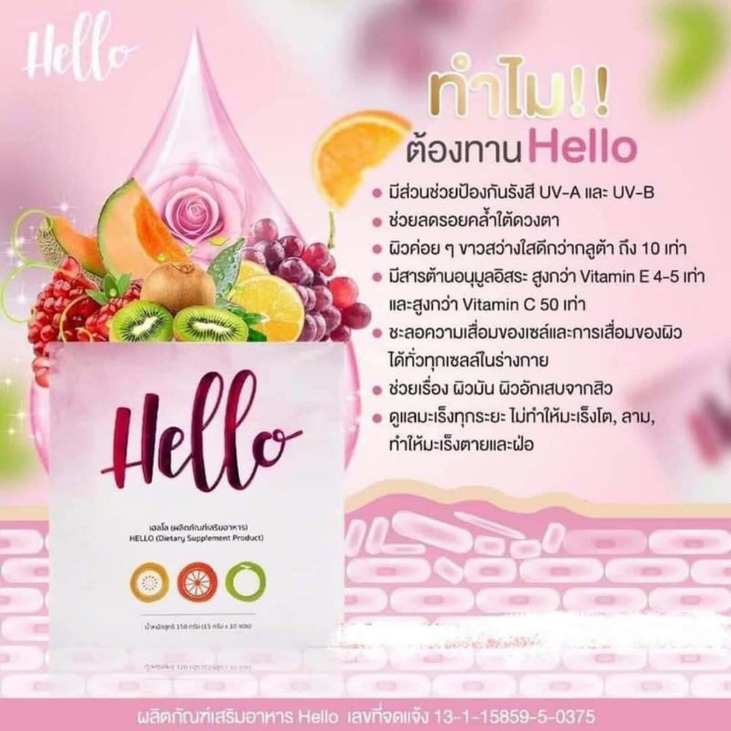 เฮลโล Hello (Dietary Supplement Product) | Shopee Thailand