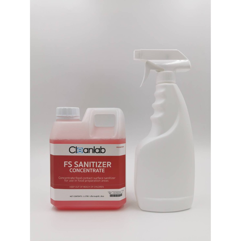 Cleanlab FS Sanitizer Concentrate ฟู๊ดเซฟตี้ สูตรเข้มข้นมาก 1ลิตร+ขวดสเปรย์ | Shopee Thailand
