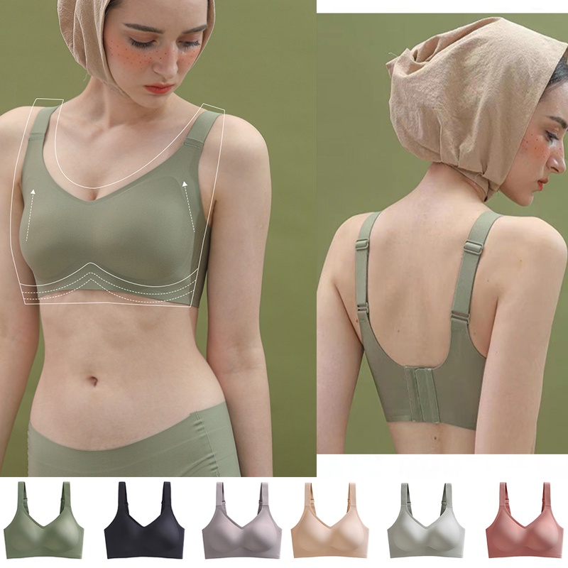 M-3xl ญี่ปุ่น-SUJI-jelly-Bra- Seamless Bra Plus ขนาดลวดฟรี Brassieres ชุดชั้นในสตรีฤดูร้อน Pad ...