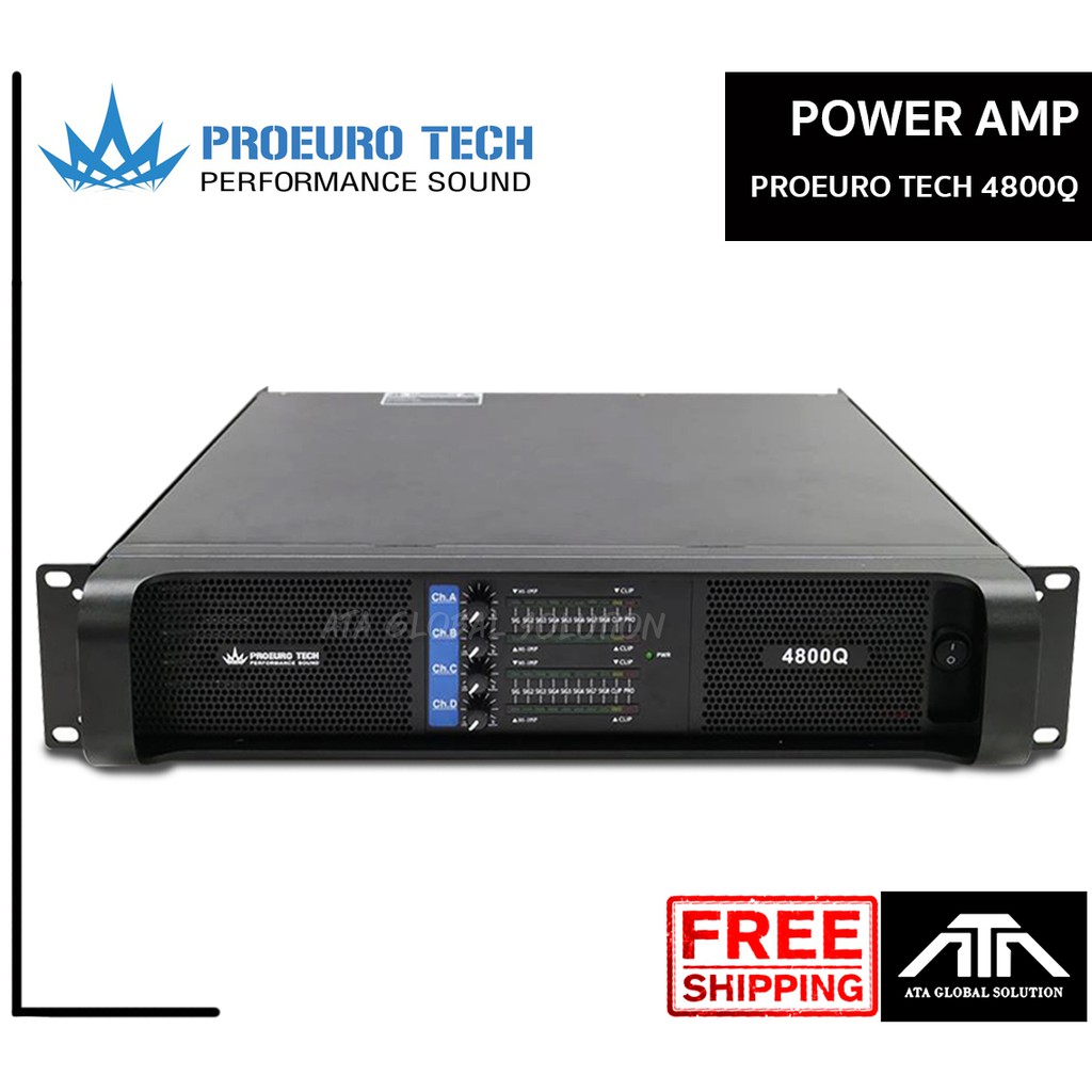 ** ราคาดีสุด รีวิวแน่น ฟรีค่าจัดส่ง ** PROEURO TECH 4800Q เพาเวอร์แอมป์ PROEUROTECH 4800Q ...