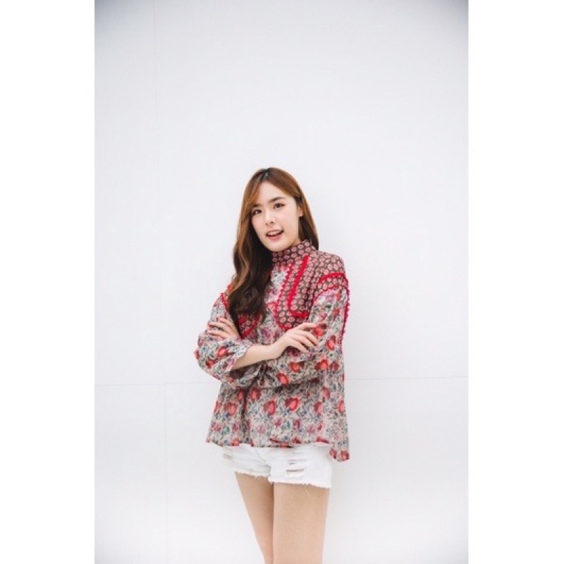 Numsha Brand เสื้อแขนยาวลายดอก / NB21009 | Shopee Thailand