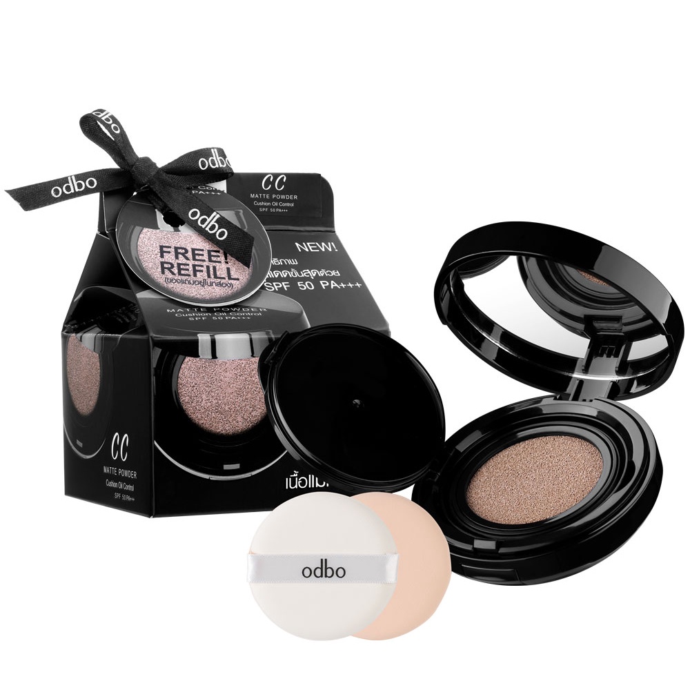 (แท้) Odbo CC Matte Powder Cushion Oil Control SPF 50 PA+++ 14g โอดีบีโอ ซีซี แมท พาวเดอร์ ...