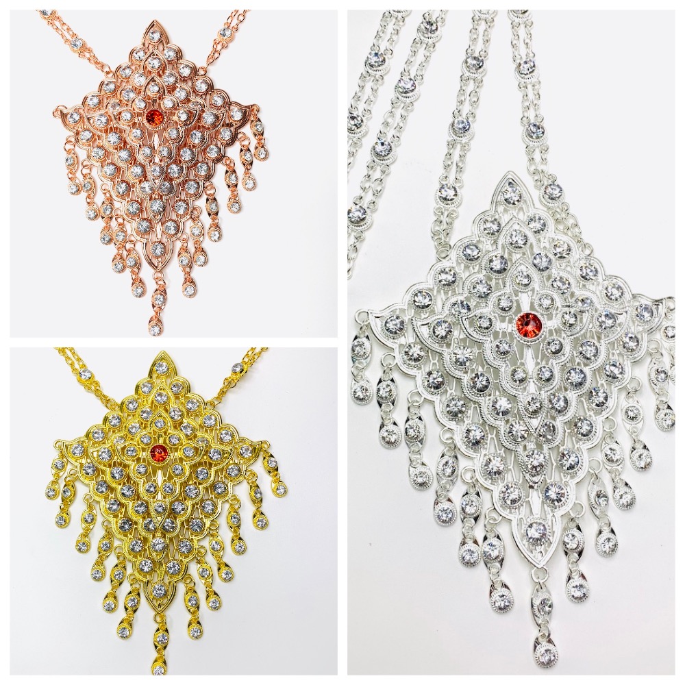 เครื่องประดับไทย สร้อยคอขนาดใหญ่ของผู้ชาย เครื่องประดับชุดไทย พลอยเทียม ...