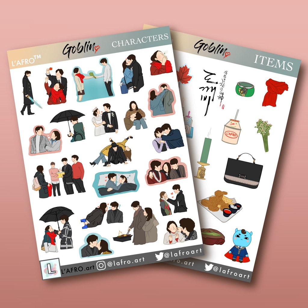 Goblin Stickers A5/A6 สติ๊กเกอร์ซีรีส์เกาหลีเรื่องก็อบลิน คำสาปรักผู้ ...