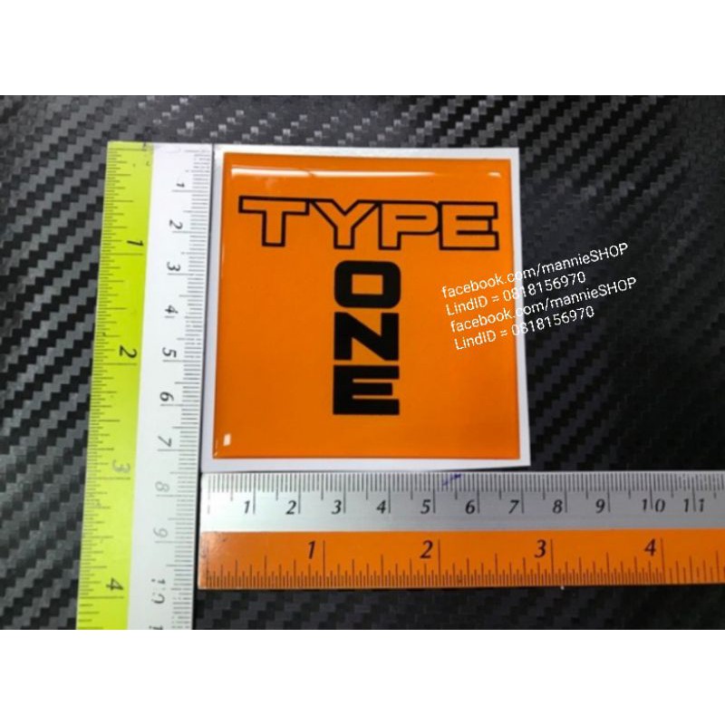 สติ๊กเกอร์สะท้อนแสง เทเรซิ่นนูนอย่างดี คำว่า TYPE ONE sticker ติดรถ ...