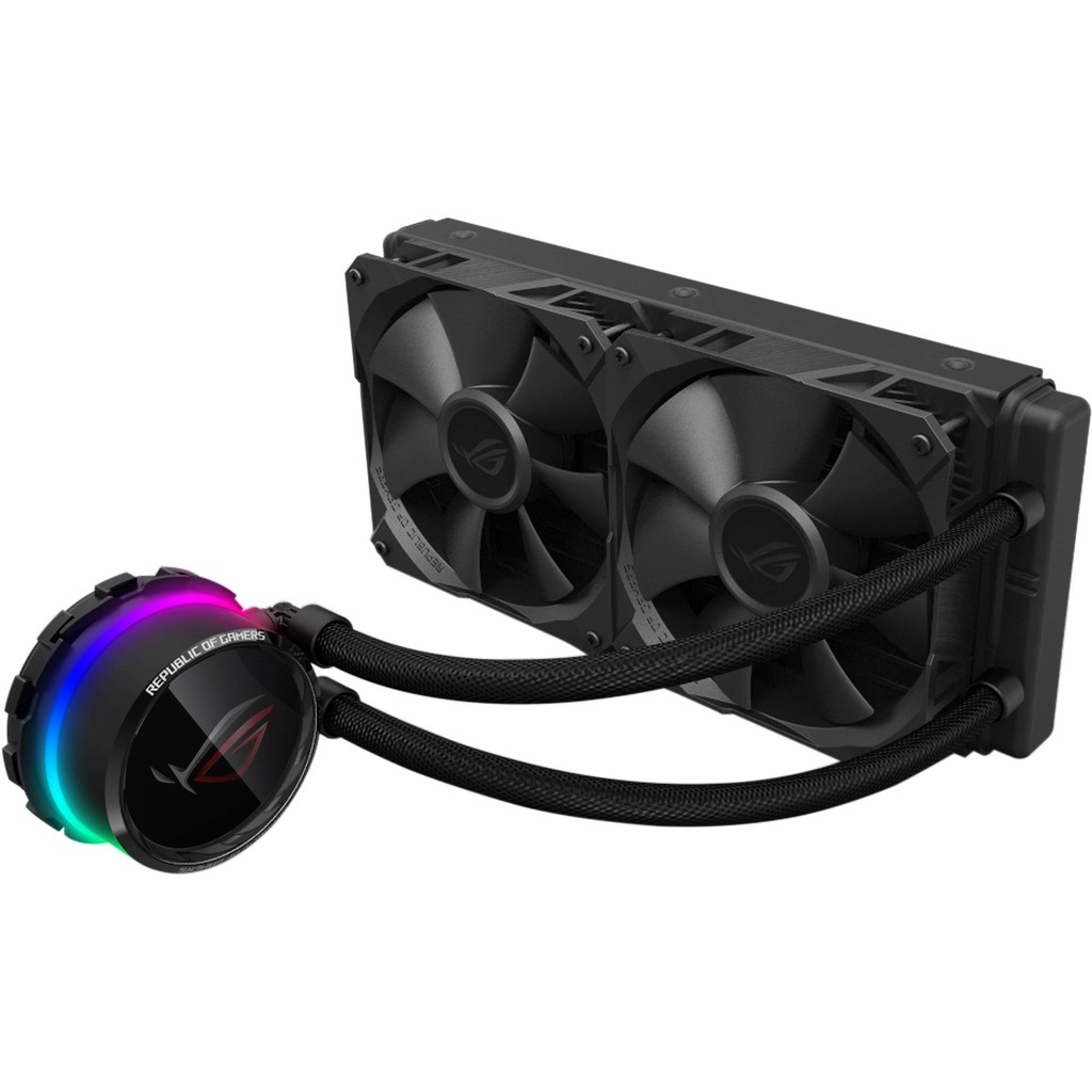 ASUS ROG RYUO 240 RGB AIO Liquid CPU Cooler 240mm Radiator Dual 120mm 4 ...