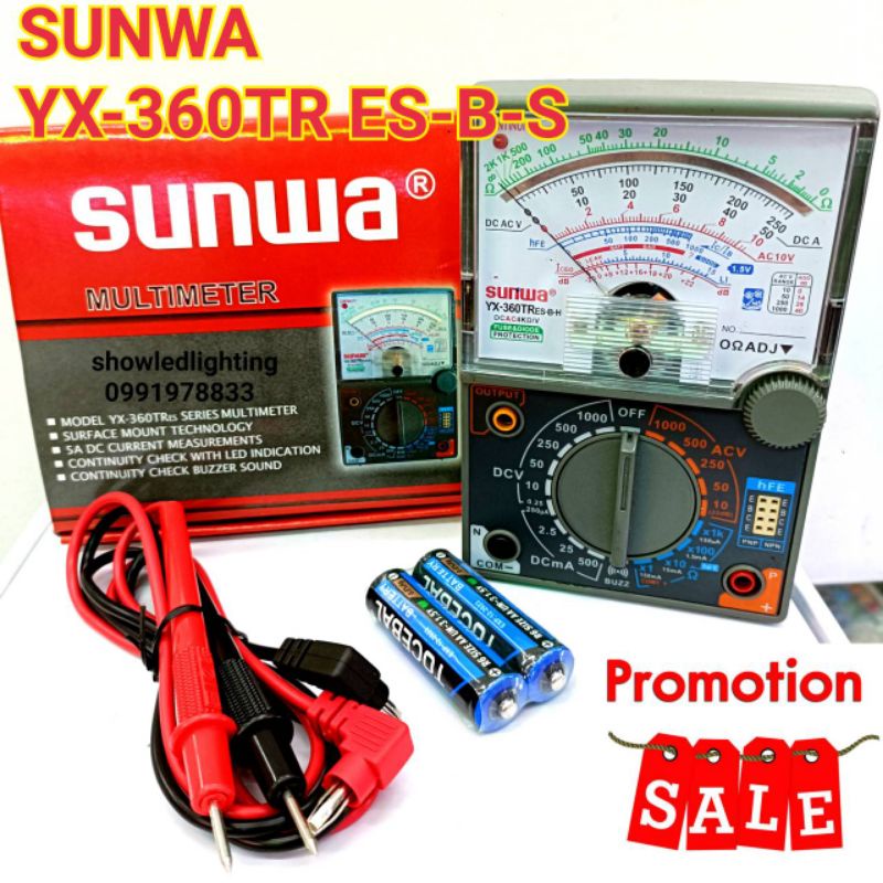 SUNWA YX-360TR ES-B-H มัลติมิเตอร์แบบเข็ม มิเตอร์วัดไฟ อนาล็อคมัลติ ...