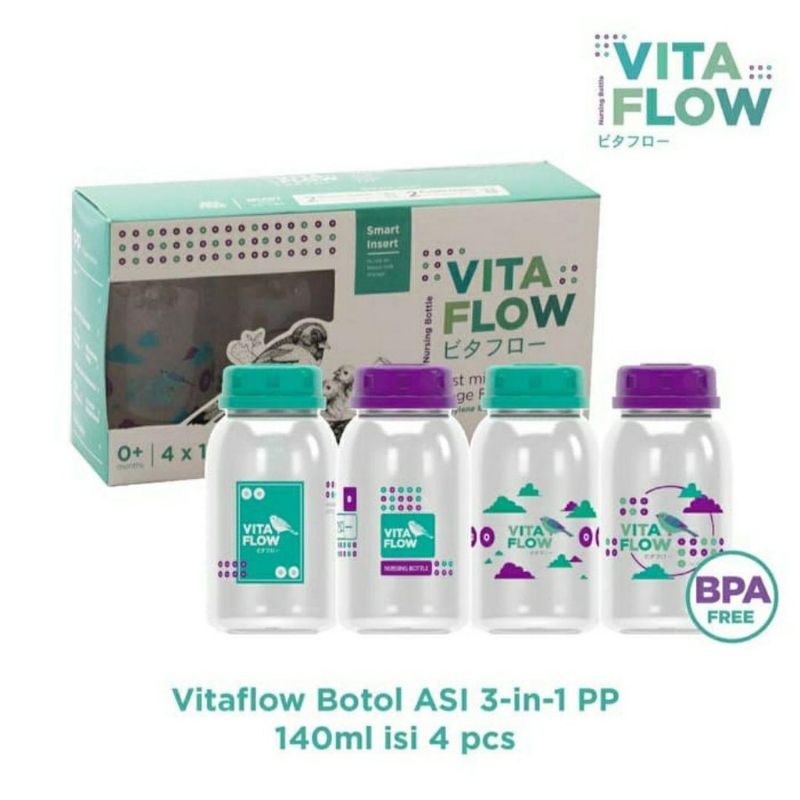 Vitaflow ขวดนมนม 140 ml บรรจุ 4 ชิ้น | Shopee Thailand