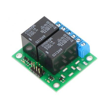 Basic 2-Channel SPDT Relay Carrier with 5VDC Relays (Assembled ...
