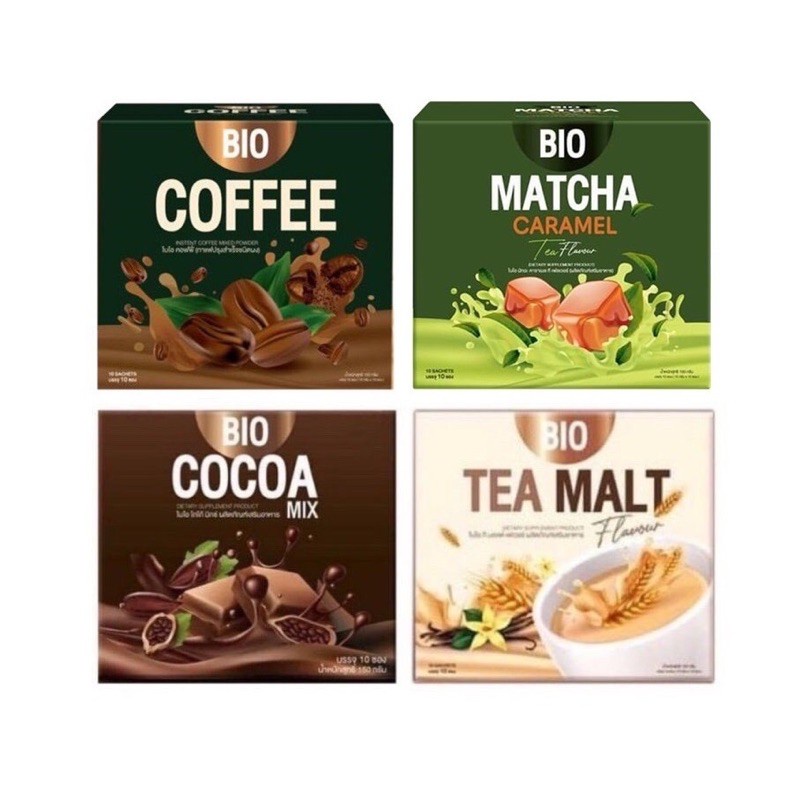 BIO Cocoa Bio coffee Bio tea malt Bio matcha ไบโอโกโก้ ไบโอกาแฟ ไบโอชา ...