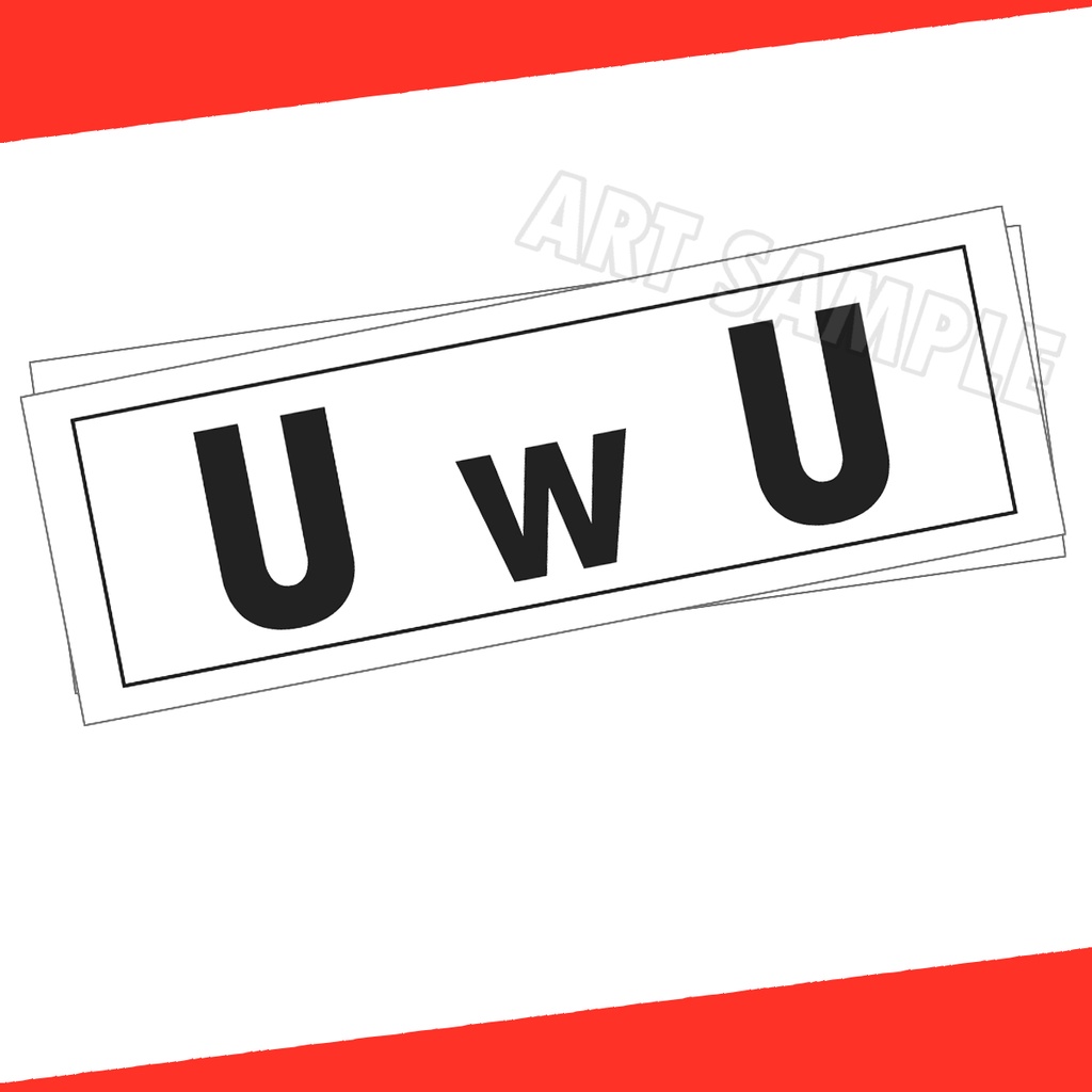 สติ๊กเกอร์ DIY UwU สติ๊กเกอร์ติดรถยนต์ Stickers Sticker for Car สติกเก ...