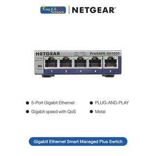 NETGEAR (GS105E) 5-Port Gigabit Ethernet Smart Managed Plus Switch ...