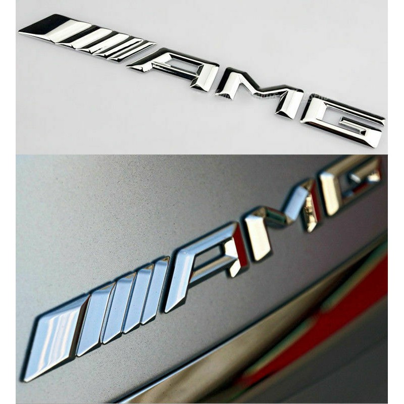 ป้าย อะไหล่ ส่งด่วน Logo ท้ายรถ AMG Mercedes Benz โครเมี่ยม ขนาด W117 ...