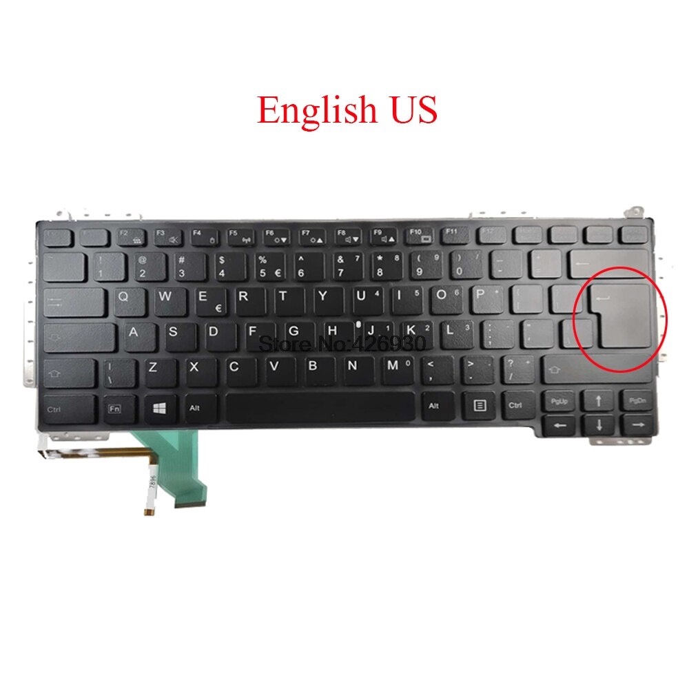 US/UK Laptop Keyboard คีย์บอร์ดแล็ปท็อป SP สำหรับ Fujitsu S904 S935 ...