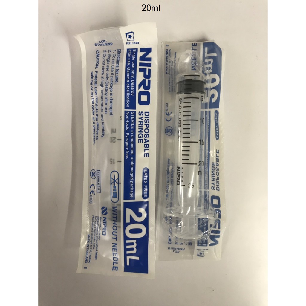 กระบอกฉีดยา NIPRO Syringe (หลอด) 1, 3, 5, 10, 20, 50 ml | Shopee Thailand