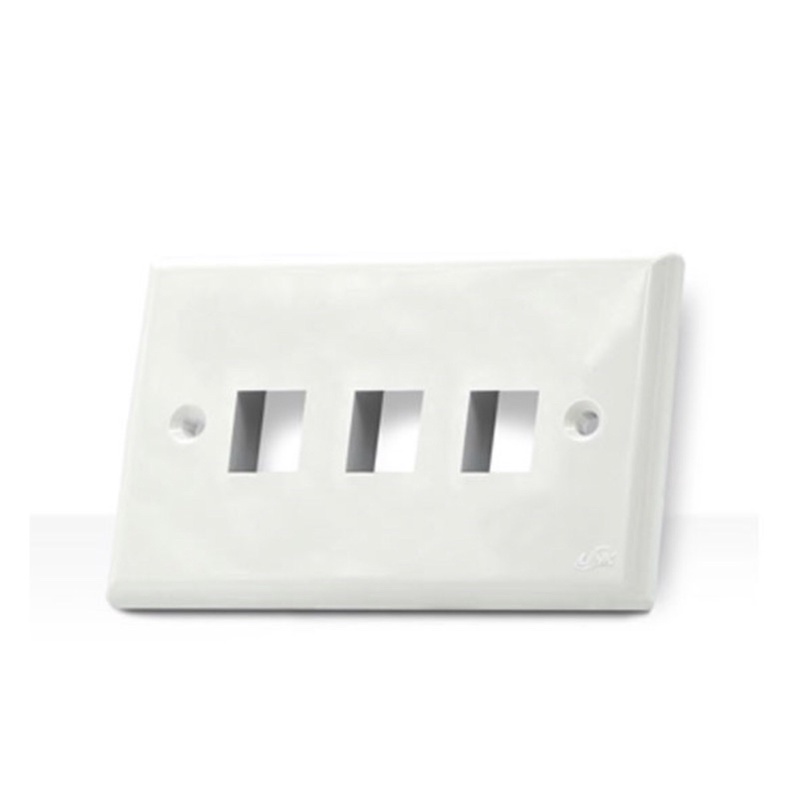 Link US-2313 Shiny Face Plate, 3 Port White | Shopee Thailand