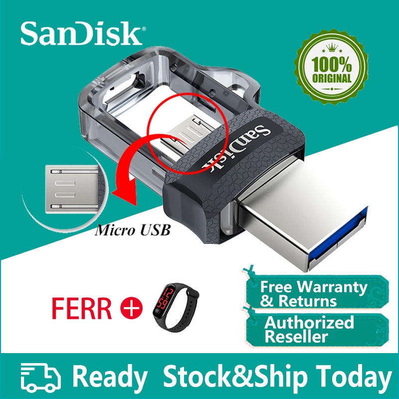 SanDisk Ultra Dual OTG USB Flash Drive 32gb 16gb USB 3.0 Pen Drives ...
