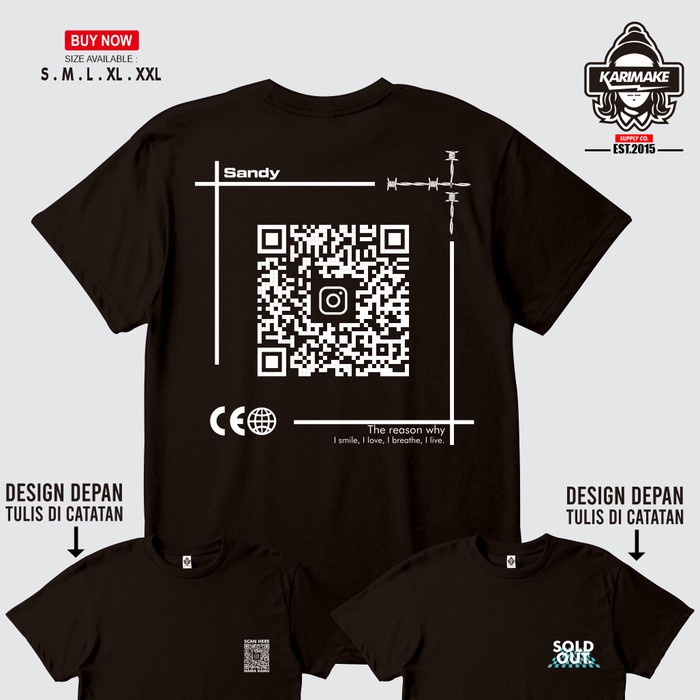เสื้อยืด พิมพ์ลาย STREETWEAR SCAN BARCODE PROFILE INSTAGRAM Market KMZK ...