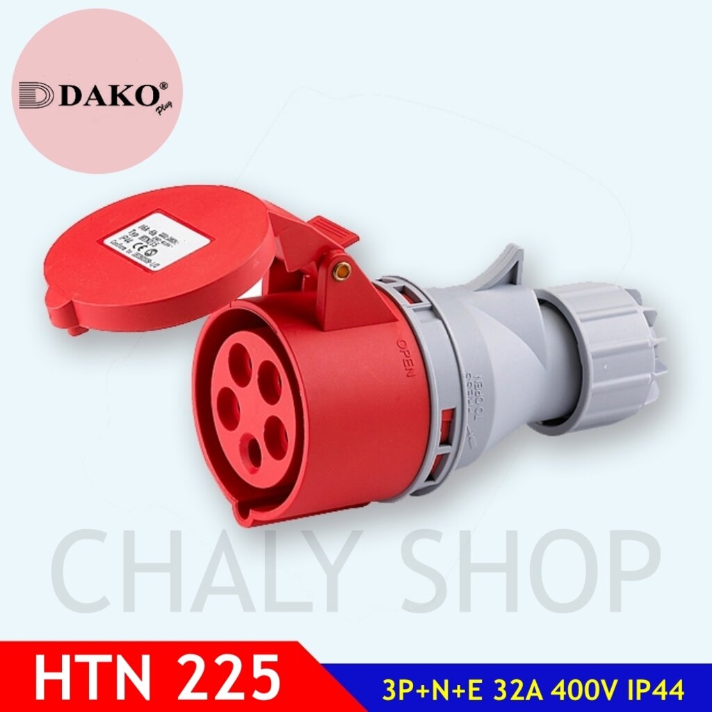 "DAKO PLUG" HTN225 ปลั๊กตัวเมียกลางทาง 3P+N+E 32A 400V IP44 | Shopee Thailand