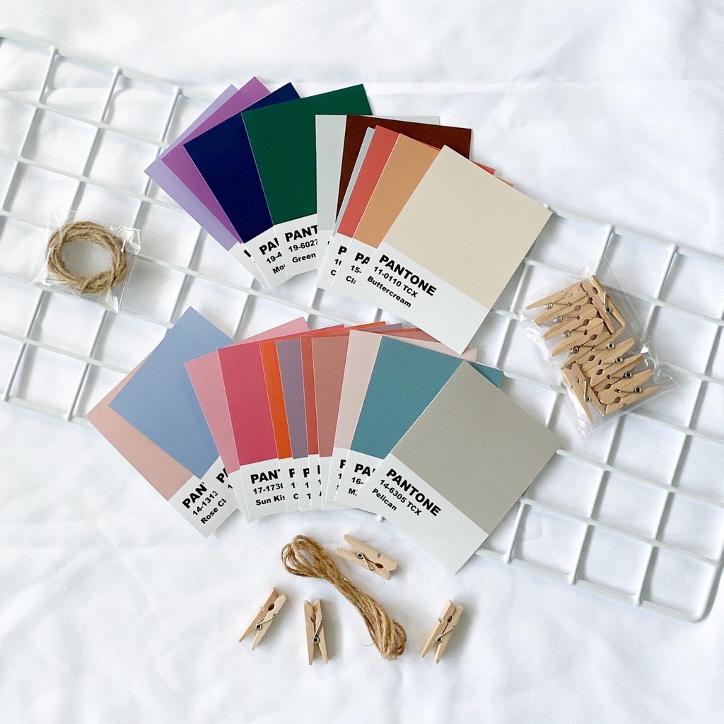 [ ชุดที่ 2 พร้อมส่ง🔥] การ์ด Pantone ตกแต่งห้อง ขนาด 3*4 นิ้ว สีไม่ซ้ำ ...