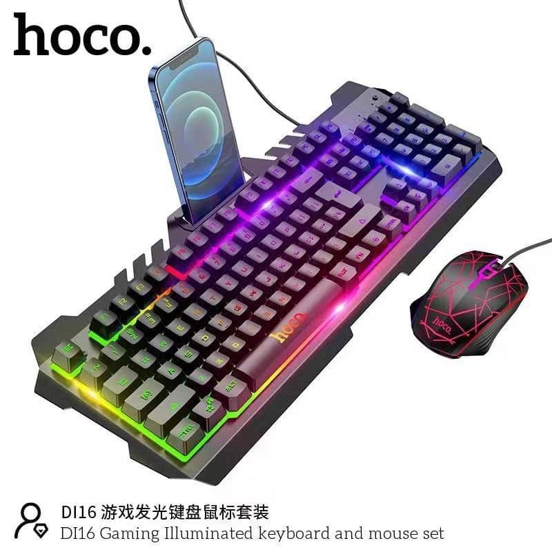 ชุดคีย์บอร์ด และ เม้าส์ สำหรับเล่น เกมส์ Hoco DI16 Gaming Keyboard And ...