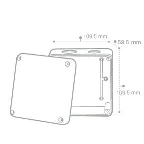 กล่องกันน้ำพลาสติกสีขาว นาโน NANO 2x4 และ 4x4 NANO-201 NANO-202 กล่องกันน้ำ junction box บล็อก ...