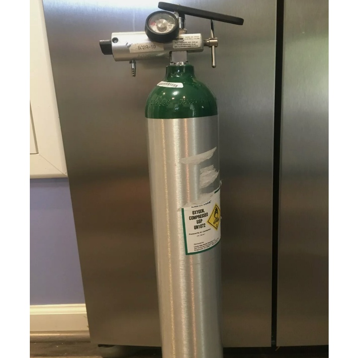 Used Medical Oxygen Tank Size E with regulator | Shopee Thailand