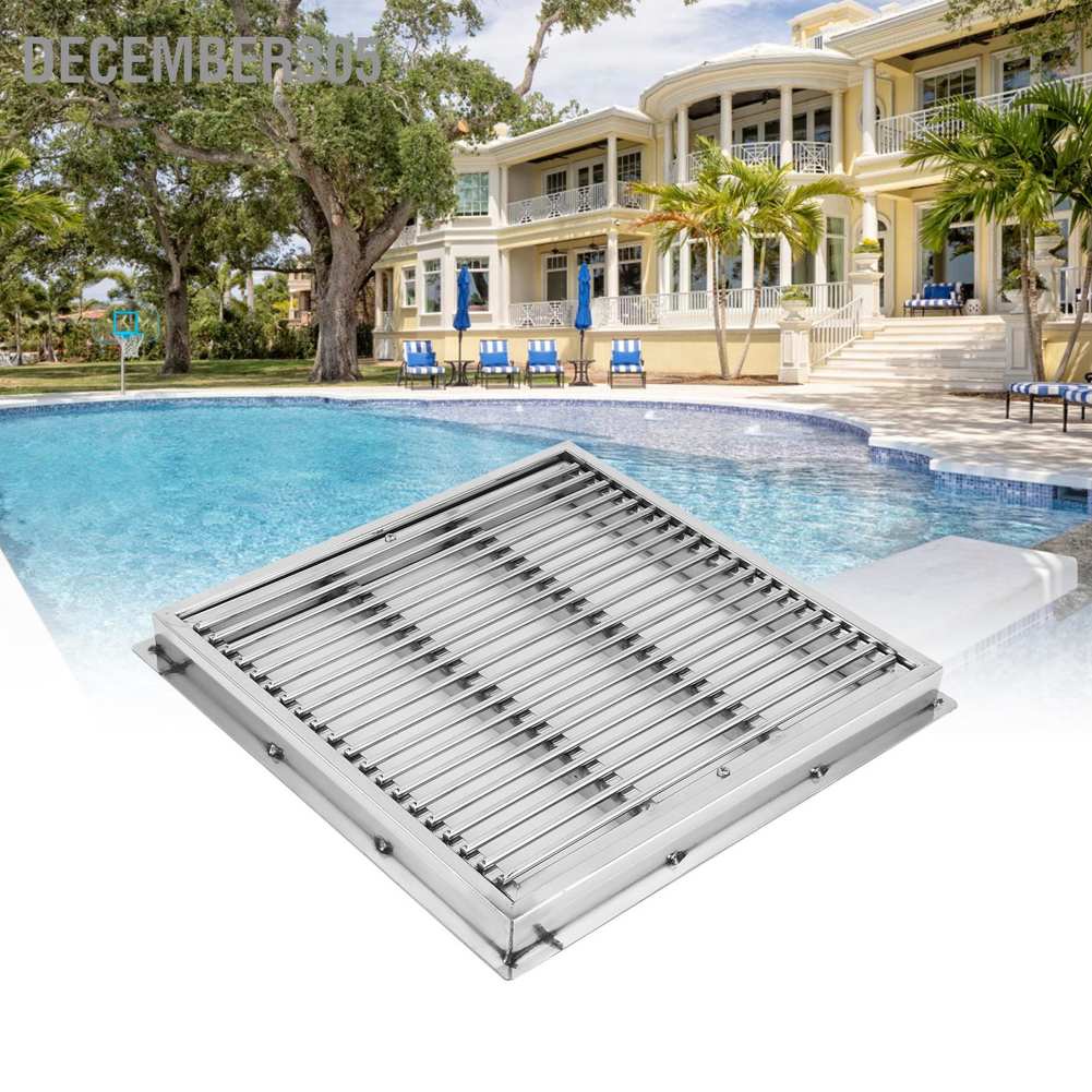 December305 Stainless Steel Swimming Pool Square Main Drain Cover Plate ...