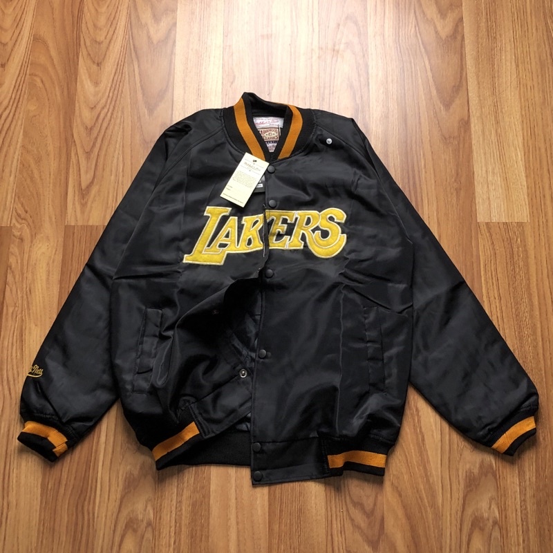 Hitam Varsityofficial VARSITY JACKET LAKERS - TEXT GOLD BLACK FULLTAG ...
