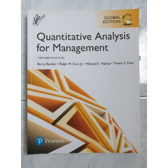 หนังสือ Text Book บริหารธุรกิจ "Quantitative Analysis for Management ...