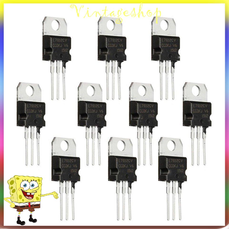 【INStock] 10pcs New L7812CV L7812 KA7812 LM7812 Voltage Regulator 12V 1.5A TO-220 | Shopee Thailand