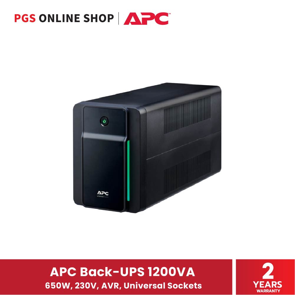 APC Back-UPS 1200VA 650W, 230V, AVR, Universal Sockets เครื่องสำรองไฟ ...