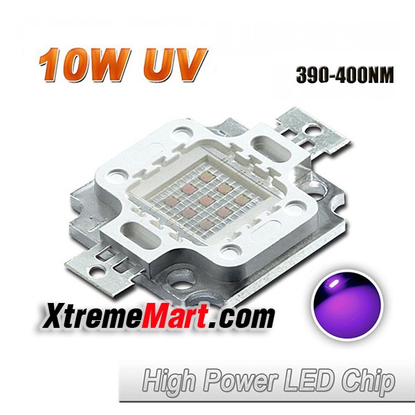 หลอด UV 10W LED High Power Light 395 - 400nm แสงสีม่วง (Ultra Violet) | Shopee Thailand