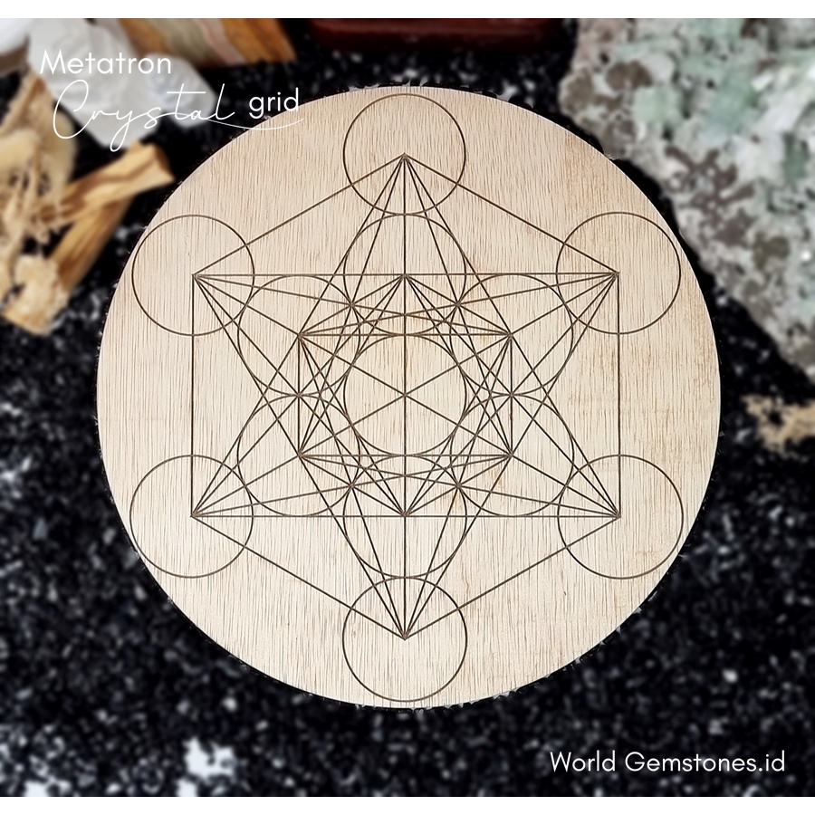 1.96.2g - Merkaba Metatron 's Cube Crystal Grid ขนาด 10 ซม . - 30 ซม ...