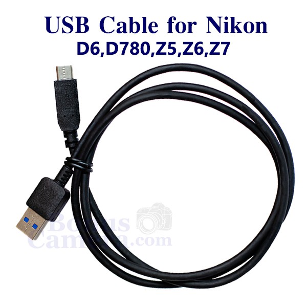 สาย USB ใช้ต่อกล้องนิคอน Z5,Z6,Z7,D6,D780 เข้ากับคอมพิวเตอร์ Cable for ...