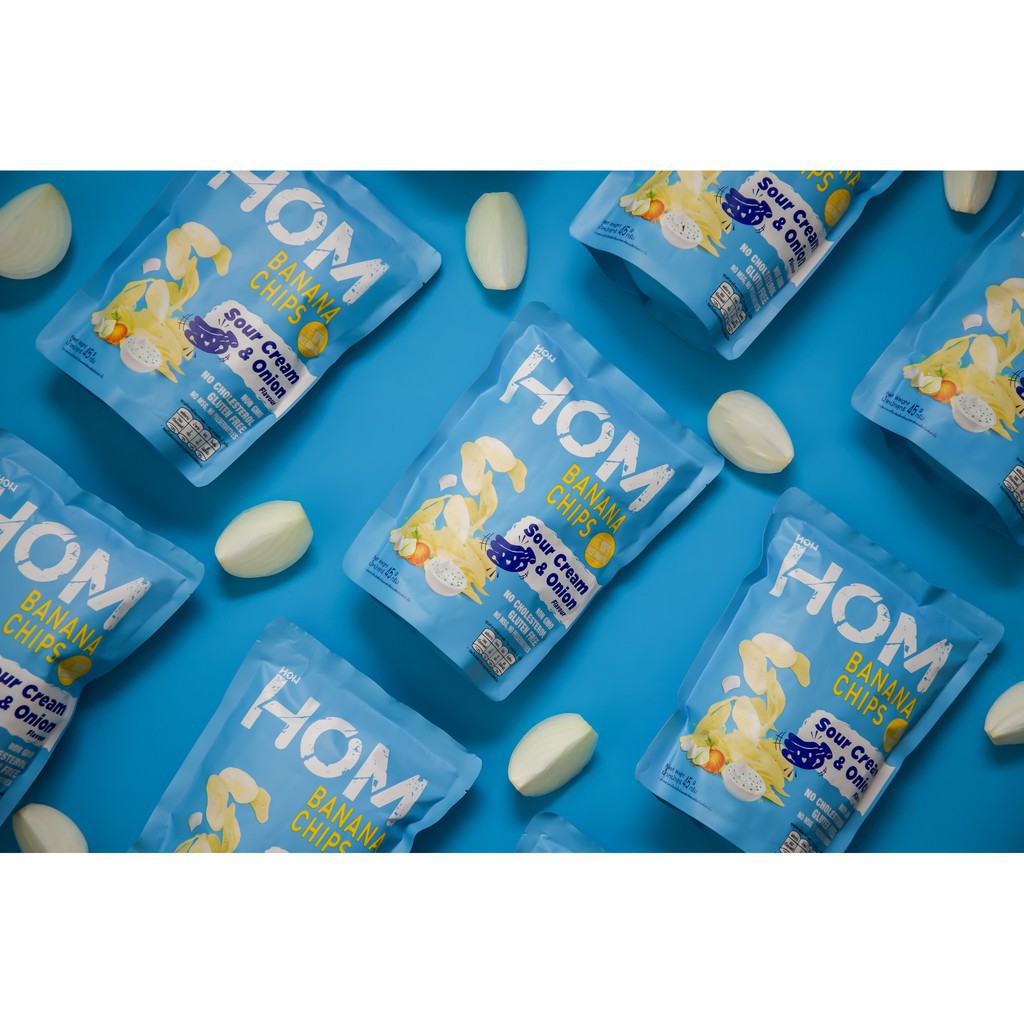 HOM Banana Chips แบบ 6 ห่อ (คละรสได้) | Shopee Thailand